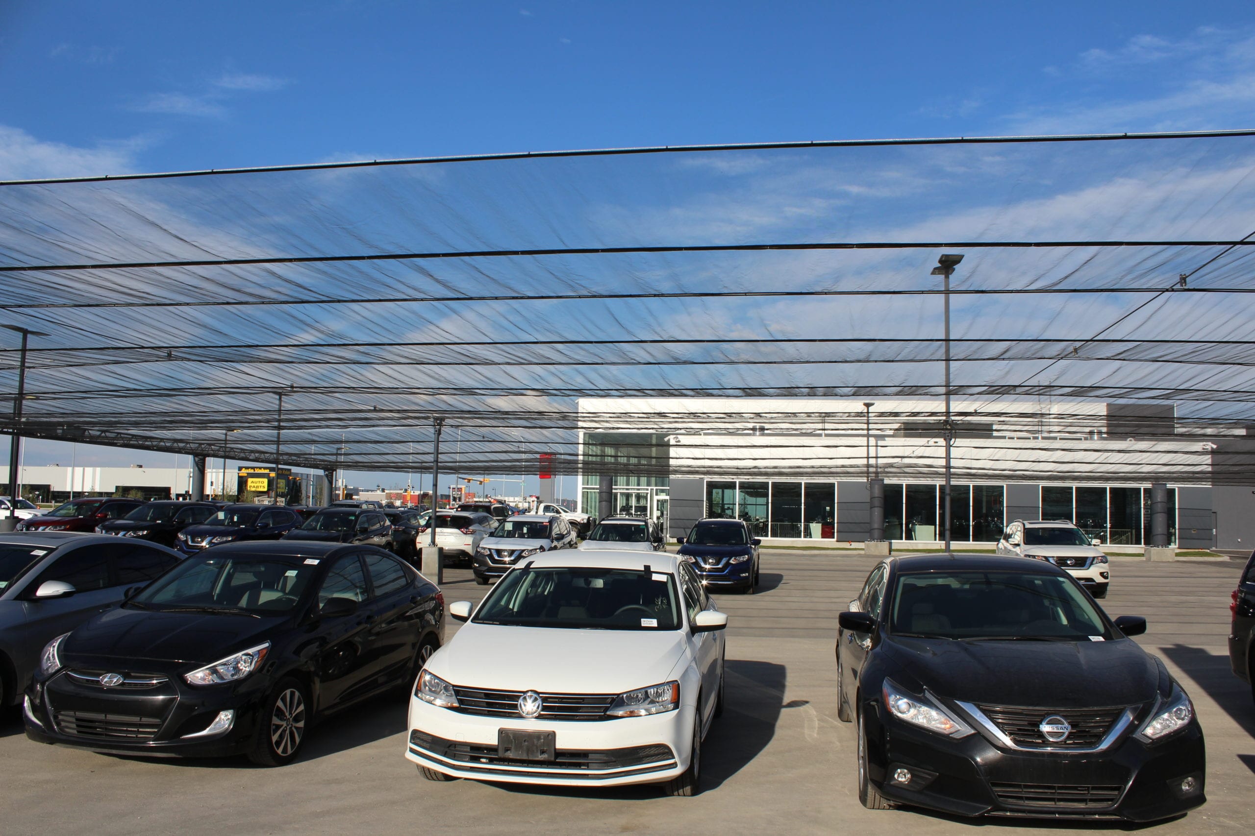 Parking Lot Hail Protection - WeatherSolve Structures